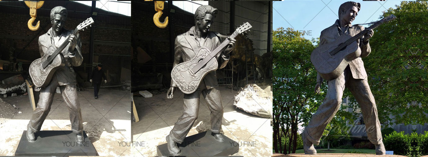 Outdoor Custom Life Size Famous Bronze Elvis Presley Statue for sale ...